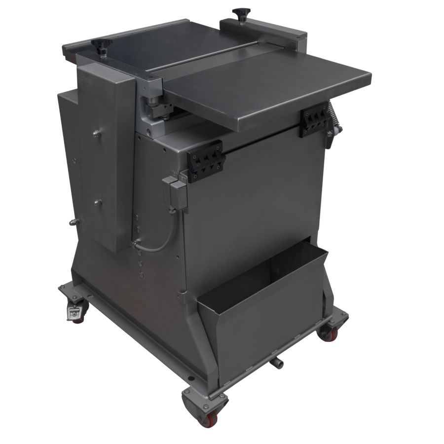 Free standing fish skinner - manual infeed skinning machine