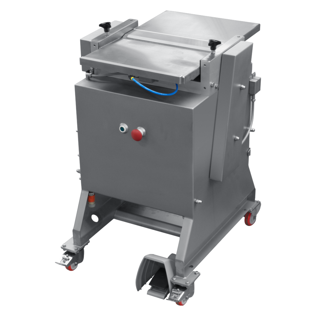 Free standing fish skinner - manual infeed skinning machine